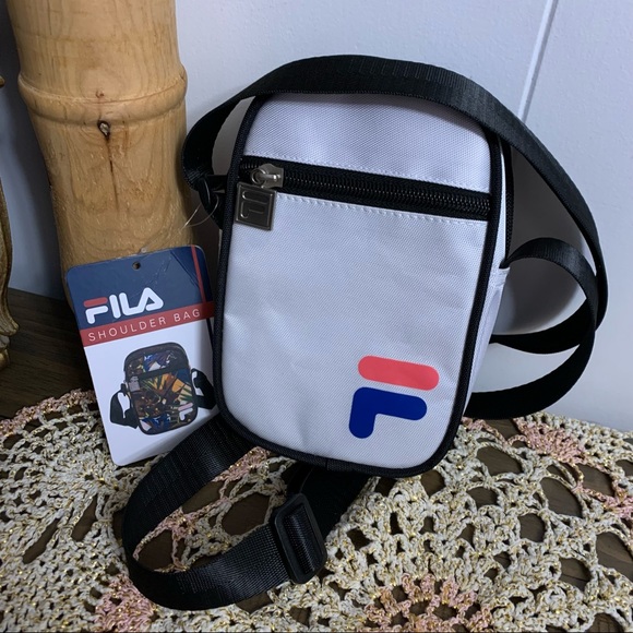 Fila | Bags | New Fila Nylon Shoulder Bag Crossbody Mini White ...